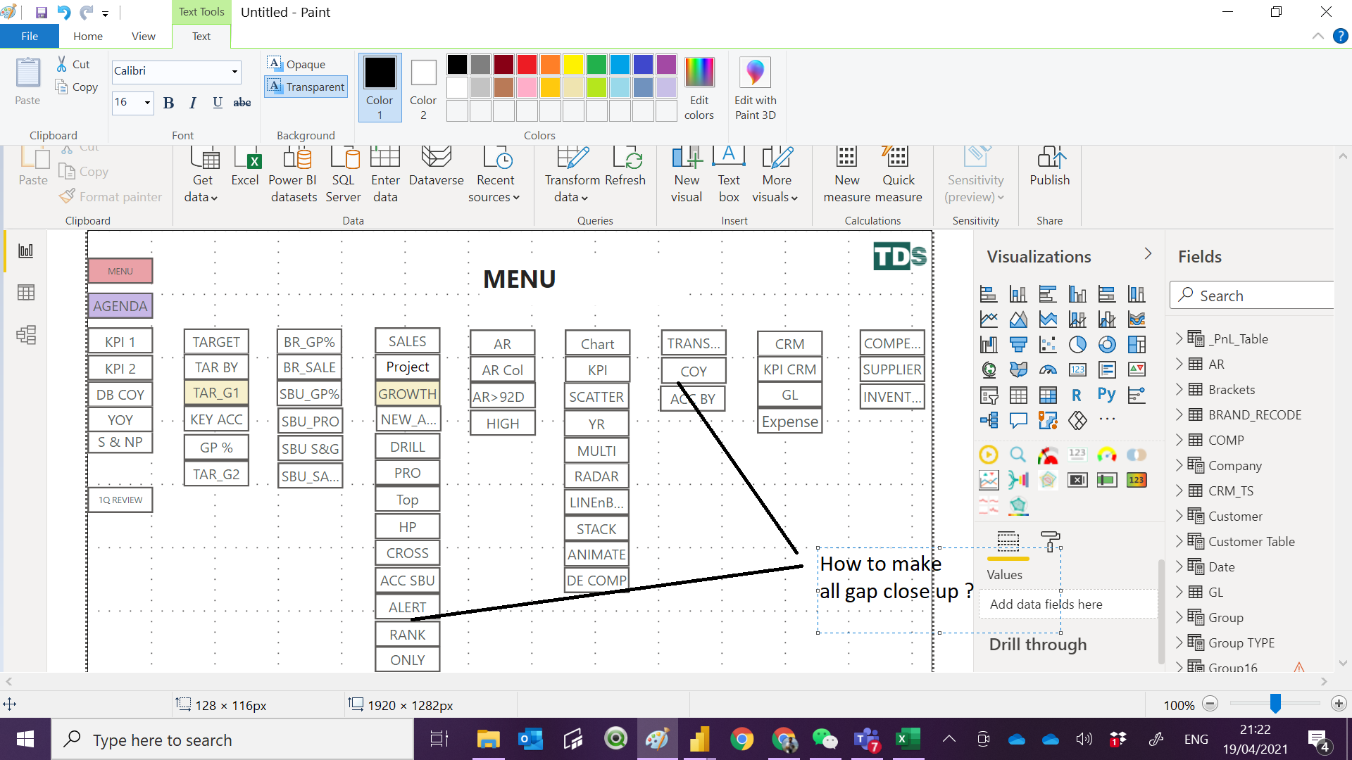 Solved: How to close all the button gap ? - Microsoft Fabric Community