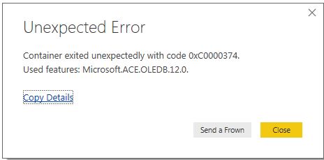 Issue loading access data into PowerBI - Microsoft Fabric Community