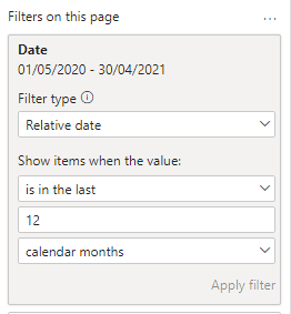 Solved: Last 12 Complete Month Rolling Filter - Microsoft Fabric Community