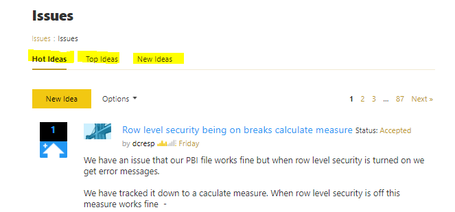 Wrong Text on issues page - Microsoft Fabric Community