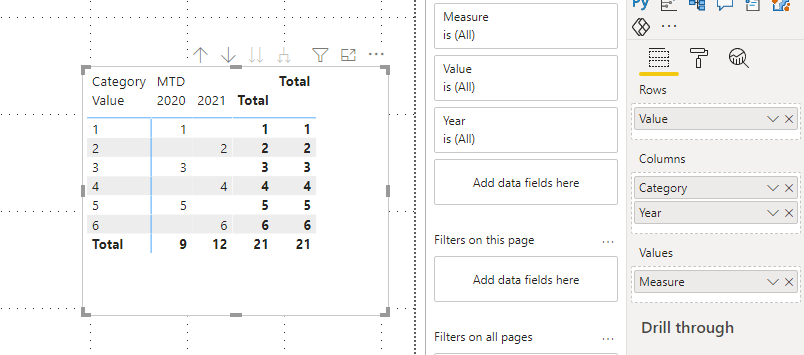 Double column header rows in matrix - Microsoft Fabric Community