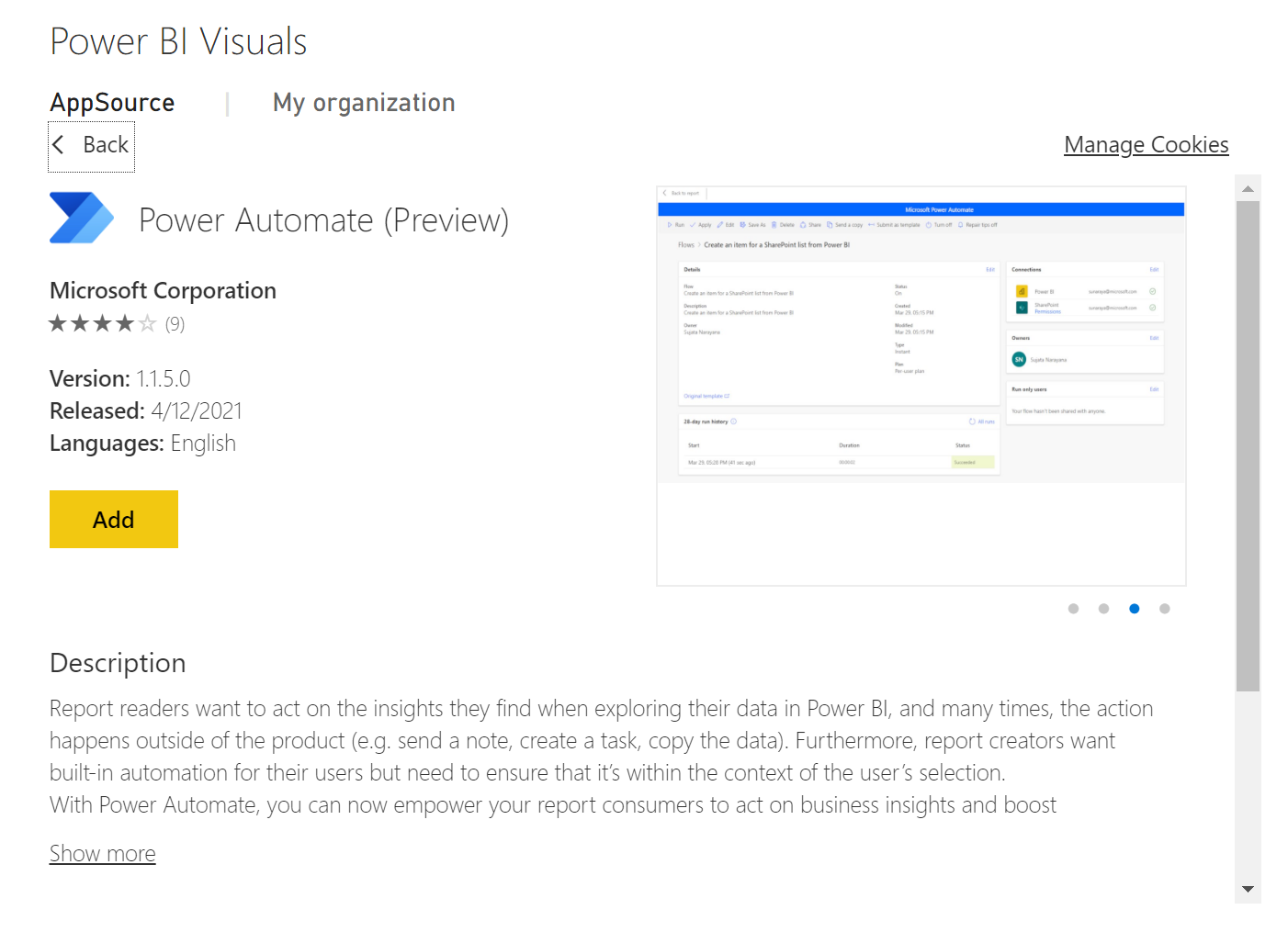 Solved: Cannot install Visuals for Power Automate in Power... - Microsoft Fabric Community