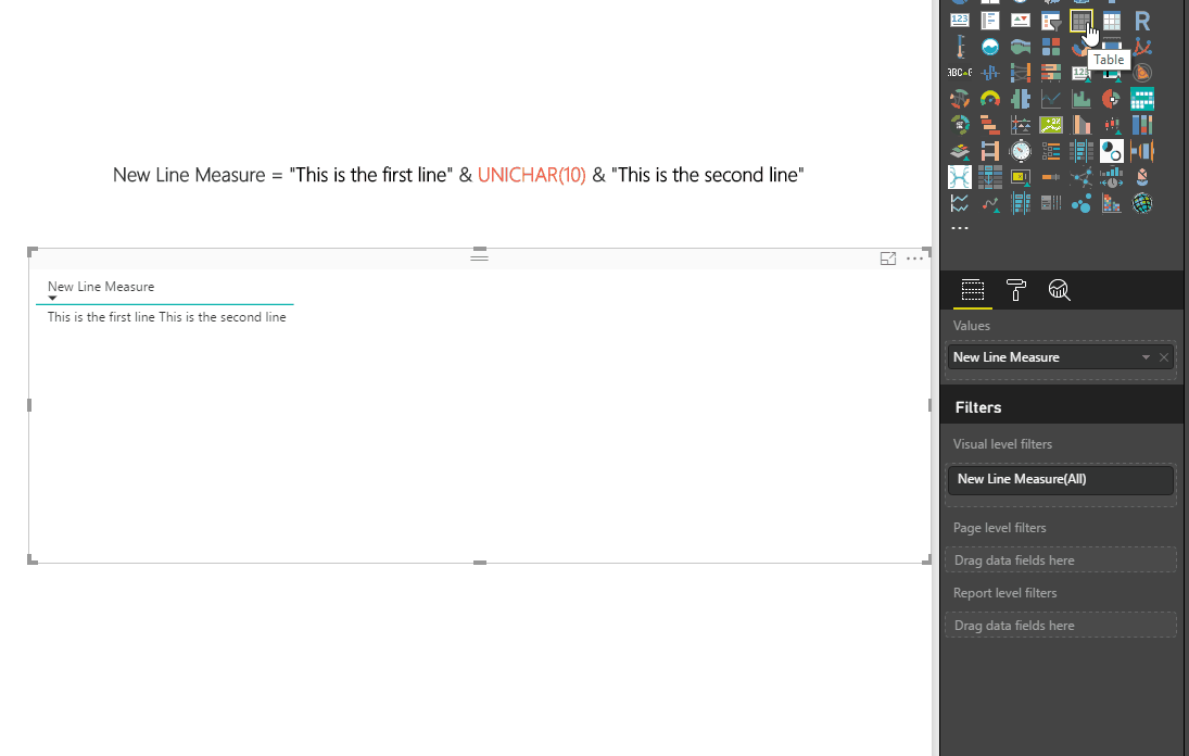 New line Characters - Microsoft Fabric Community