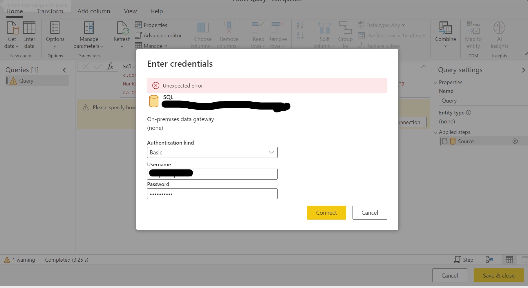 Solved: Create Dataflow for company SQL Database accessed ... - Microsoft Fabric Community