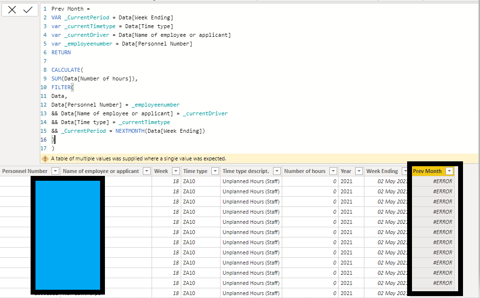 Solved: Create new column with the previous period value - Microsoft Fabric Community