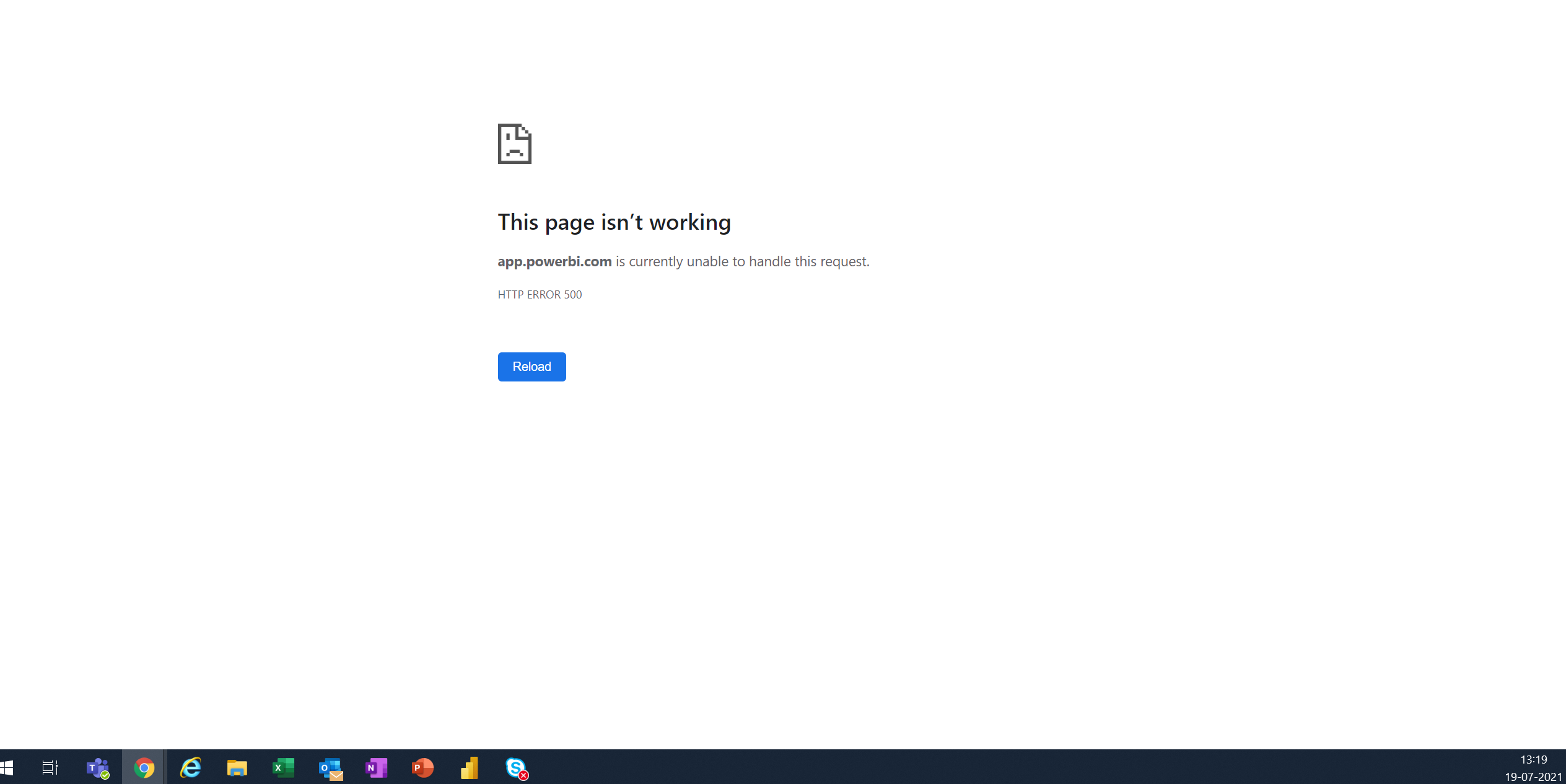 HTTP ERROR 500 - Microsoft Fabric Community