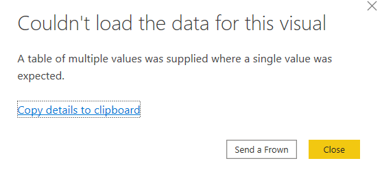 Couldn't load the Data for this visual error - Microsoft Fabric Community