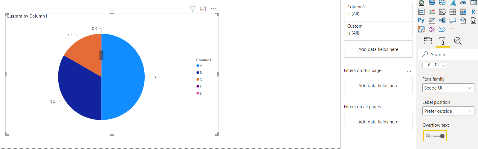 Solved: Pie Chart to display also zero values - Microsoft Fabric Community