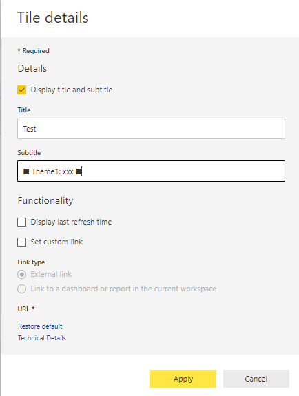 Solved: How to customize pinned tiles/visuals on an online ...