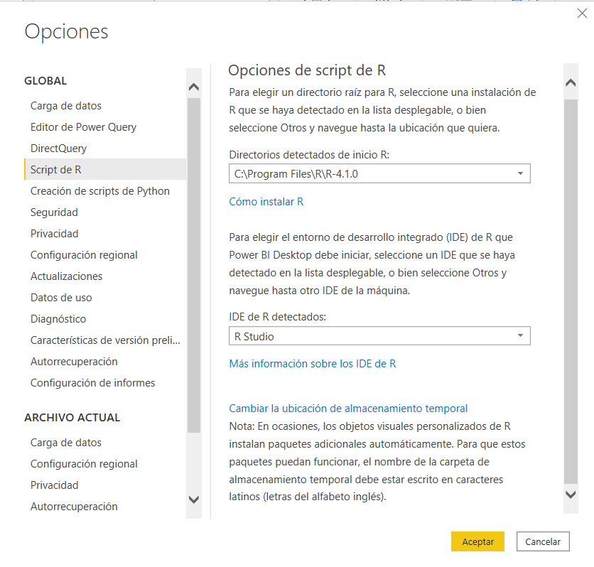 Solved: Problemas al usar el objeto visual script de R - Microsoft ...