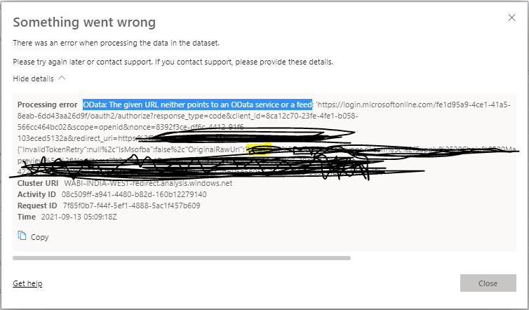 Error : OData: The given URL neither points to an ... - Microsoft ...