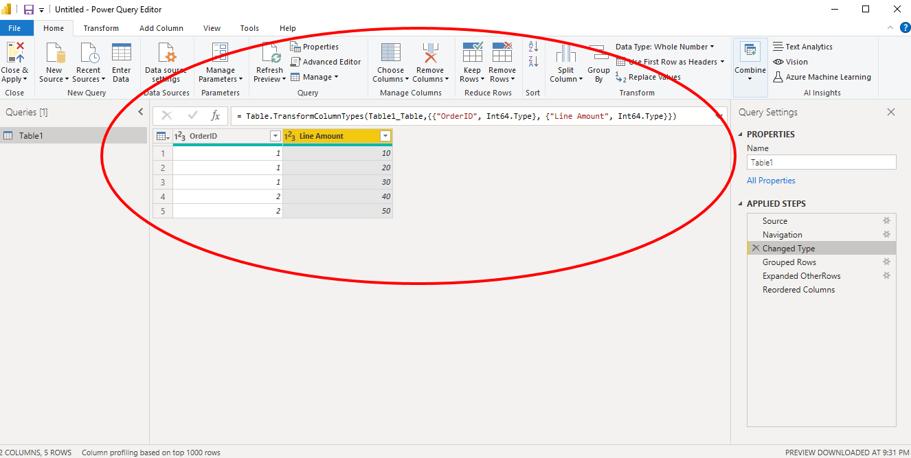 Solved: Getting line item total without changing granulari ...
