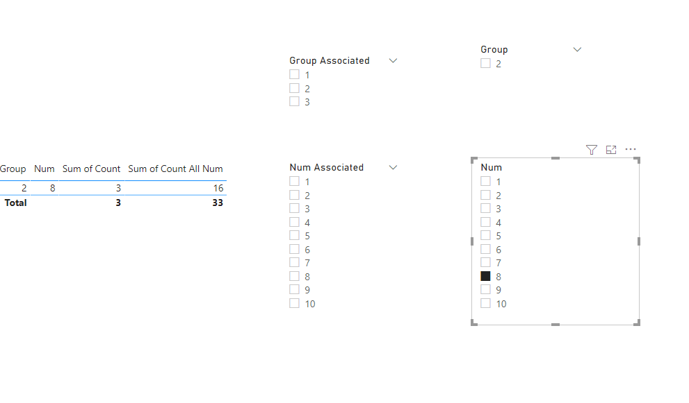 Solved: Select value and show corresponding values associa ...
