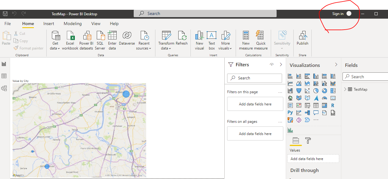 Map visual doesn't work - Microsoft Fabric Community