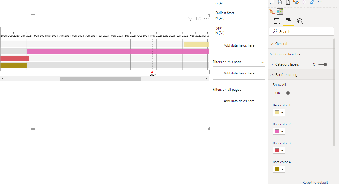 Solved: Gantt Chart with different task colors - Microsoft Fabric Community