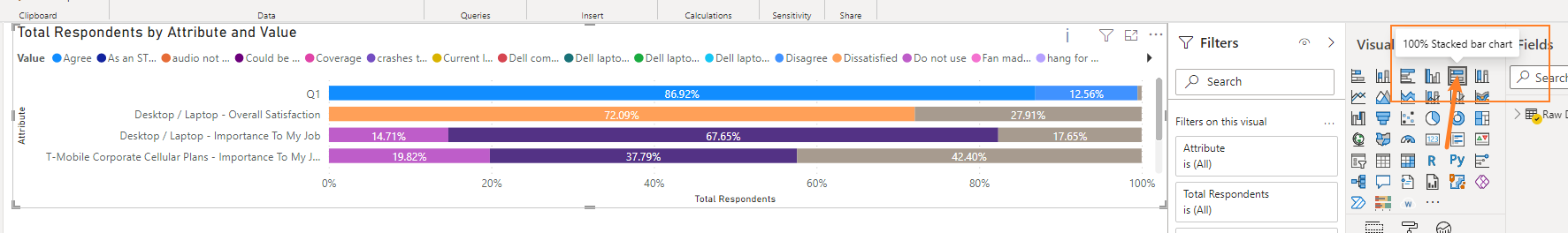 Survey Data with Matrix and Different Scales - Microsoft Fabric Community