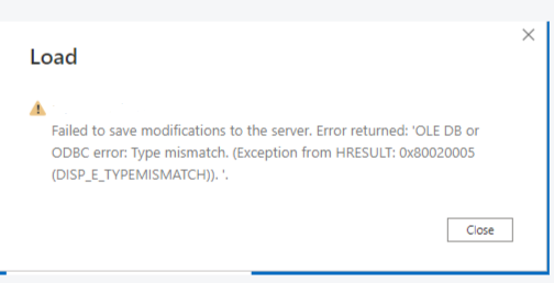 Solved: Error 0x80020005 power bi - Microsoft Fabric Community