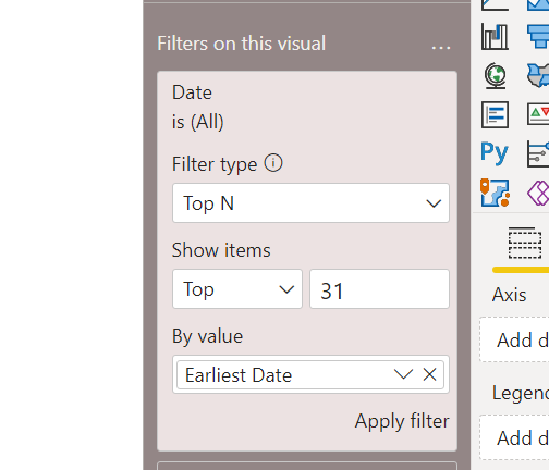 How to filter Max(Date) - 31 days ? - Microsoft Fabric Community