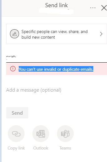 Solved: You can't use invalid or duplicate emails. - Microsoft Fabric ...