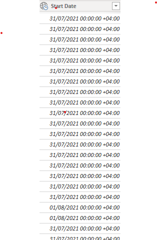 Datos de fecha de SharePoint que se cambian en Pow... - Microsoft Fabric Community