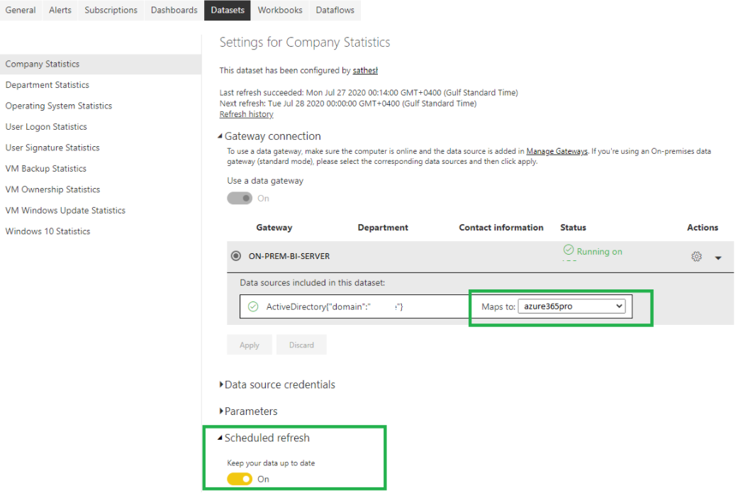 Active Directory and Scheduled Refresh on PBI Serv... - Microsoft ...