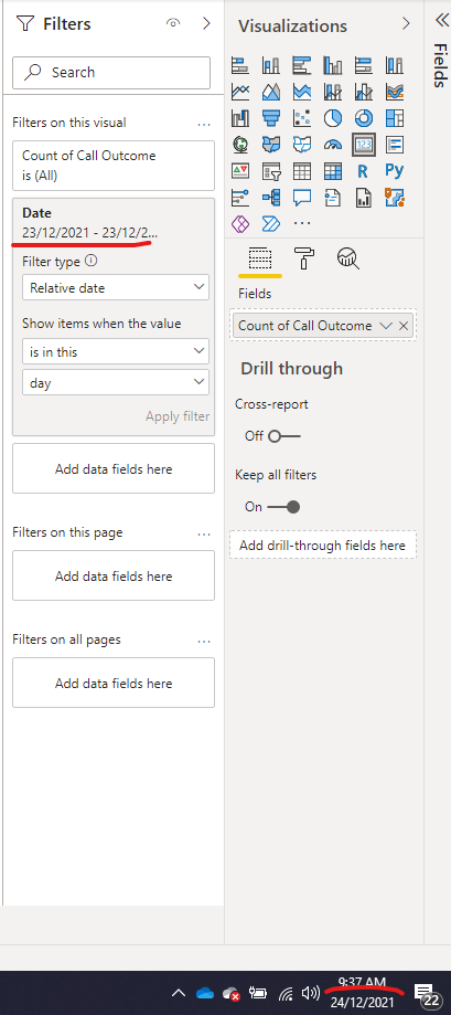 Solved: Relative Date filter is set to UTC, need to change... - Microsoft Fabric Community