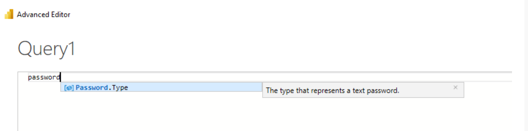 Variable of password type in power query - Microsoft Fabric Community