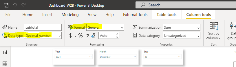 Issue numeric data type | visual pannel is not rec... - Microsoft ...