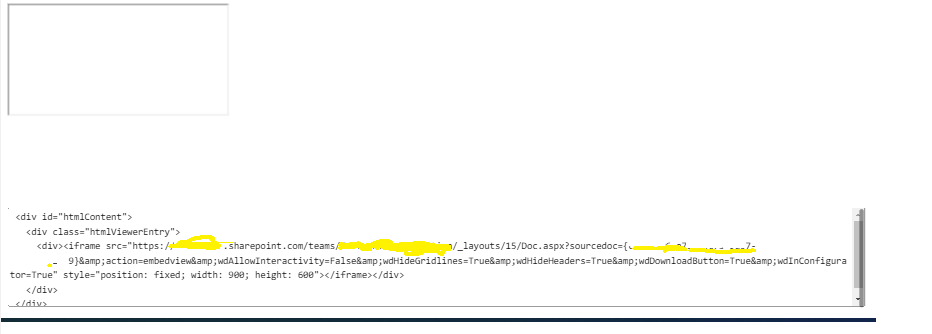 How to embed excel from Sharepoint in HTM Viewer c... - Microsoft ...