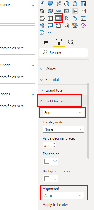 pivottable theme json Field Formatting - Microsoft Fabric Community
