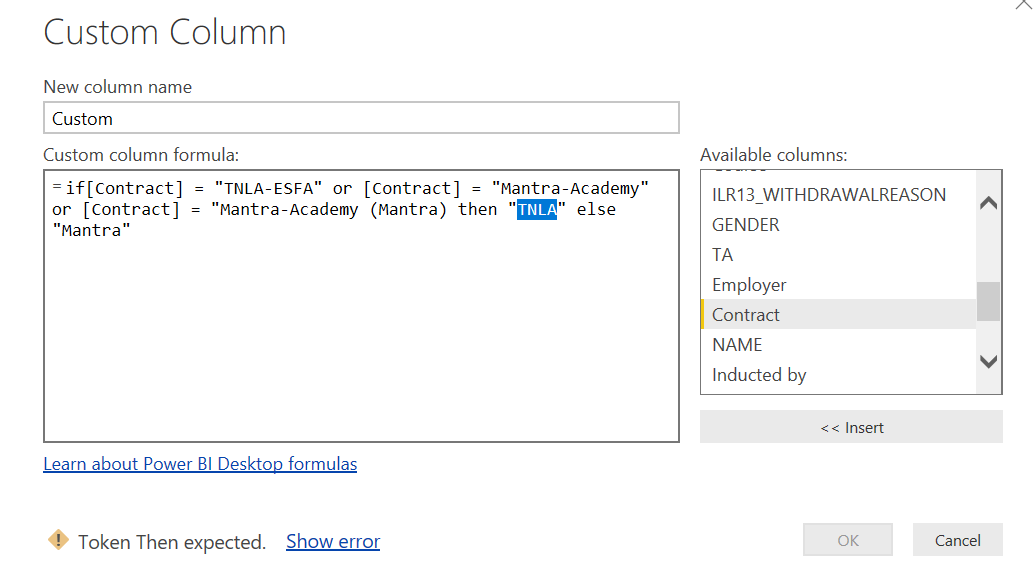 Solved: Custom Column Formula - Microsoft Fabric Community