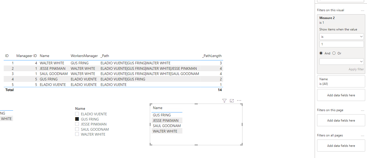 Solved: How to use Hierarchy table in a filter visual - Microsoft ...