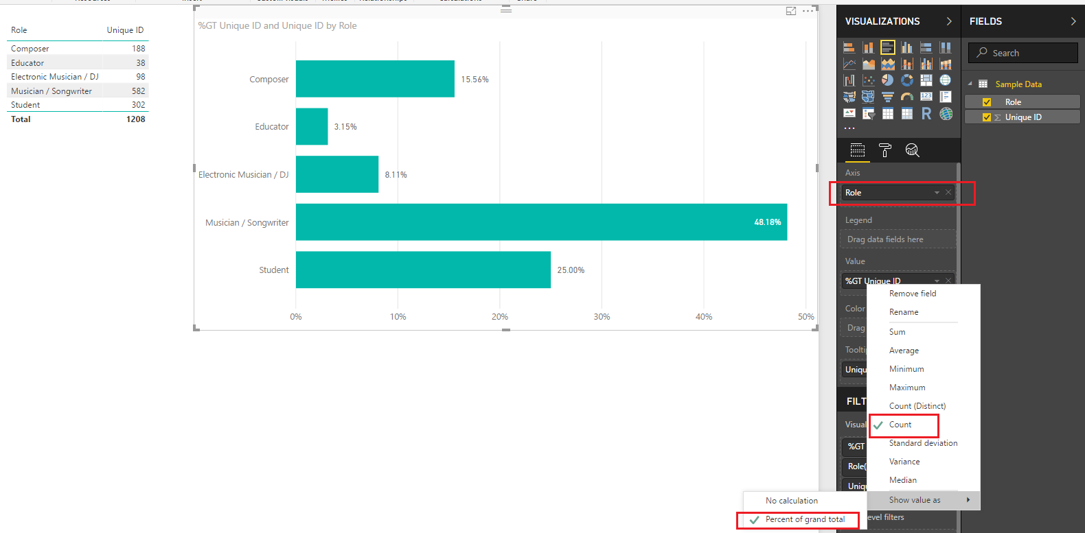 Solved: How can I create a bar chart with Multiple Respons ...