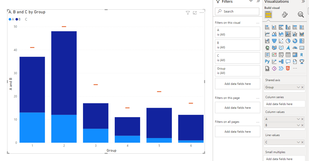 Solved: Getting a Target Line on a Stacked Bar Chart - Microsoft Fabric ...