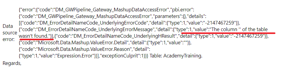 Solved Refresh Error Microsoft Fabric Community