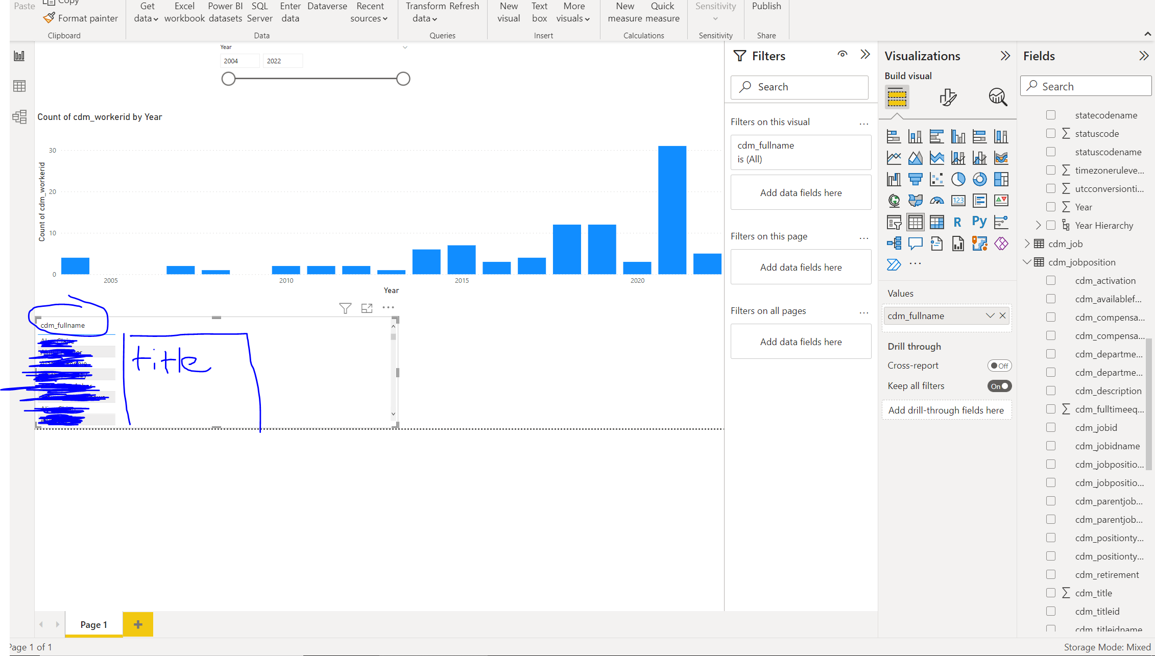 PowerBi Table won't work - visual cant display - Microsoft Fabric Community