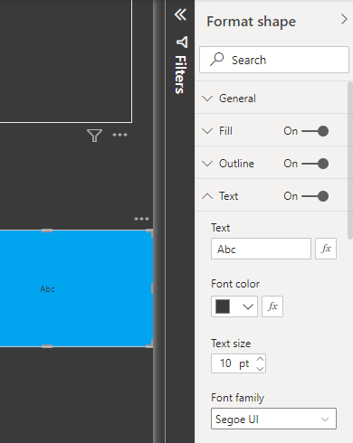Solved: Add text on shapes - Microsoft Fabric Community