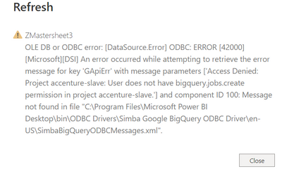 Simba ODBC error while refreshing tables imported ... - Microsoft ...