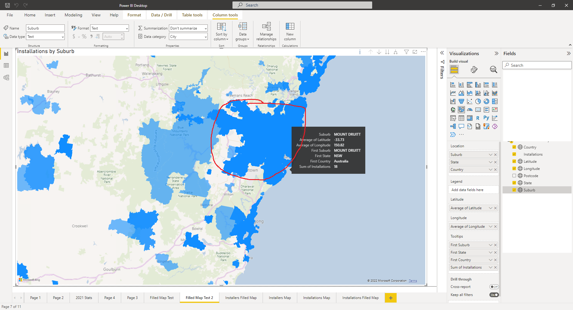 Filled Map is not displaying the geographical area... - Microsoft ...