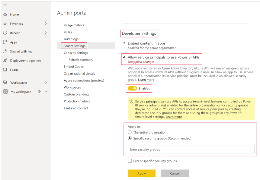 Adding service principal directly to the workspace... - Microsoft ...