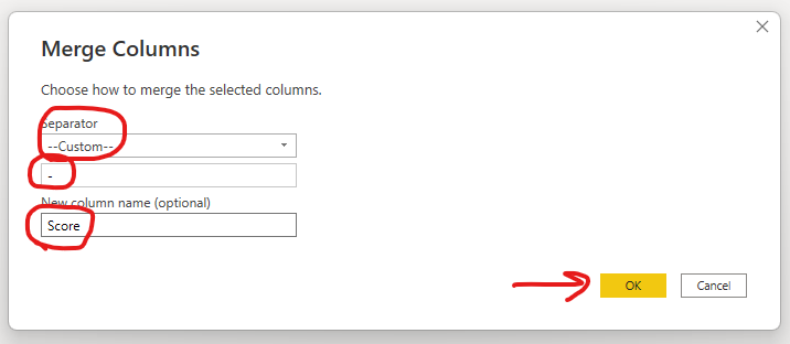 Solved: Create a band between two colums - Microsoft Fabric Community