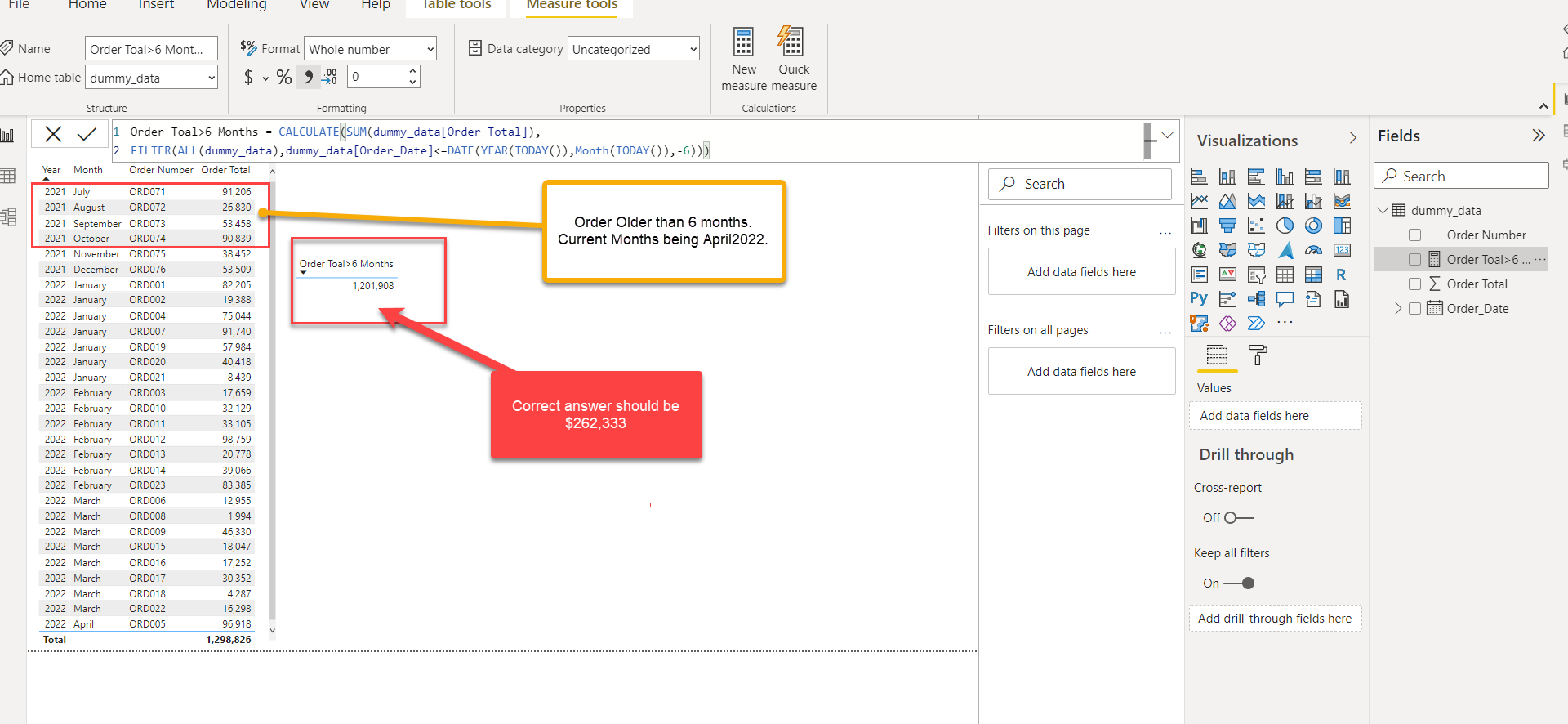 Calculate Total Order Amount with date value great... - Microsoft ...