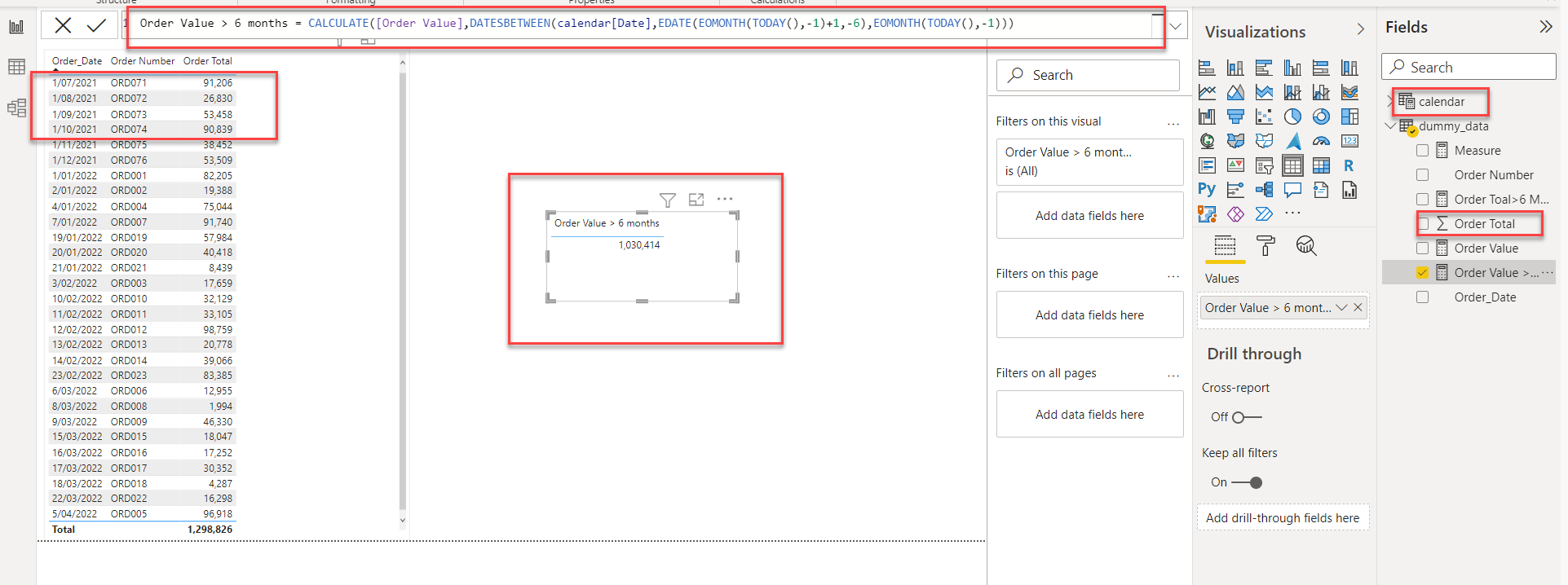 Calculate Total Order Amount with date value great... - Microsoft ...