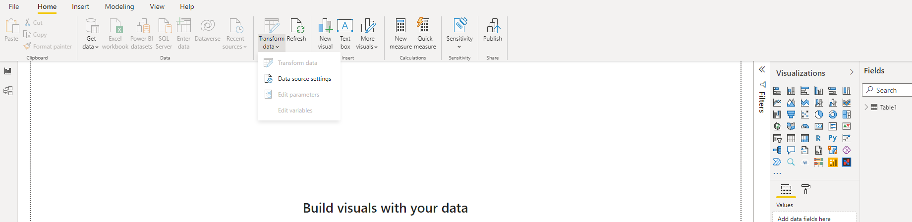 Solved Transform Data Not Enabled Microsoft Fabric Community