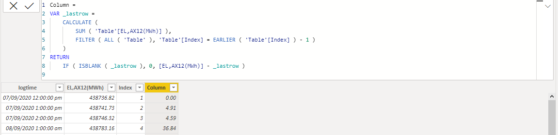 DAX- Subtract specified rows in Summarize Table - Microsoft Fabric ...