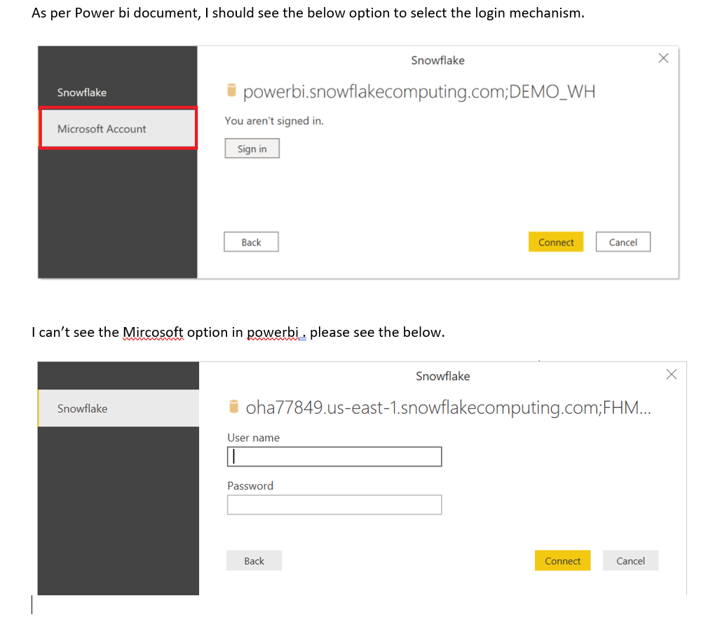 Unable to find SSO Microsoft options - Microsoft Fabric Community