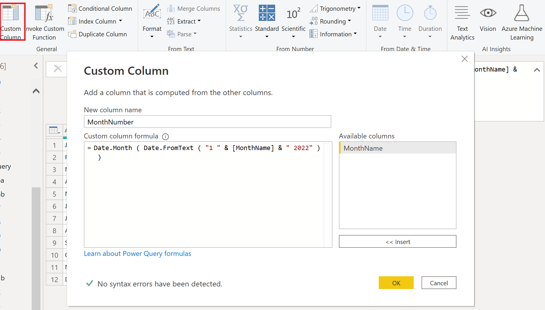 Solved: "Month Number" Formula - Microsoft Fabric Community