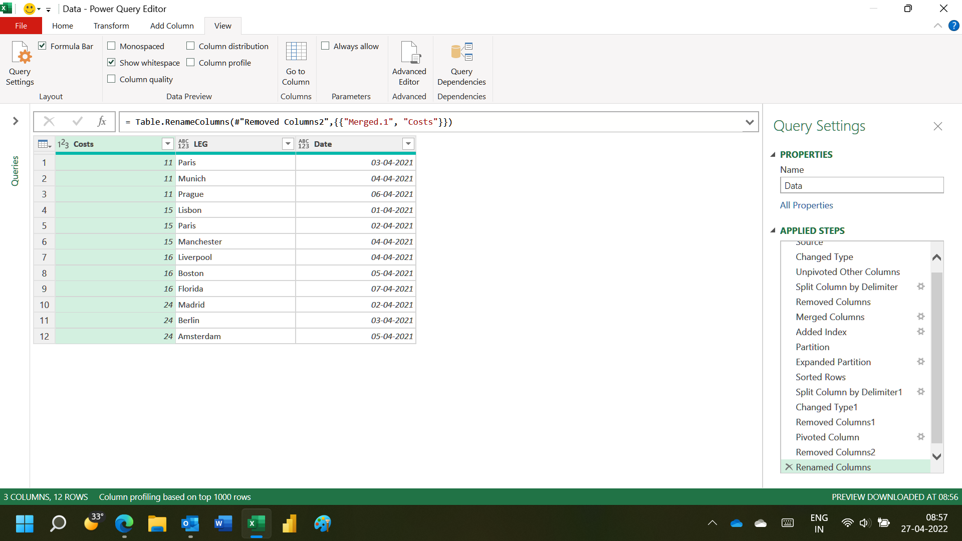 Solved Transpose Data Problem Microsoft Fabric Community