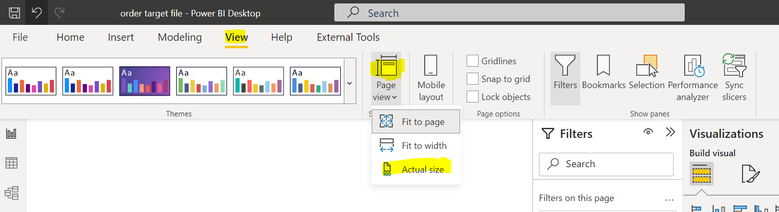 Solved: how to adjust page size/visual size/visual text si ...