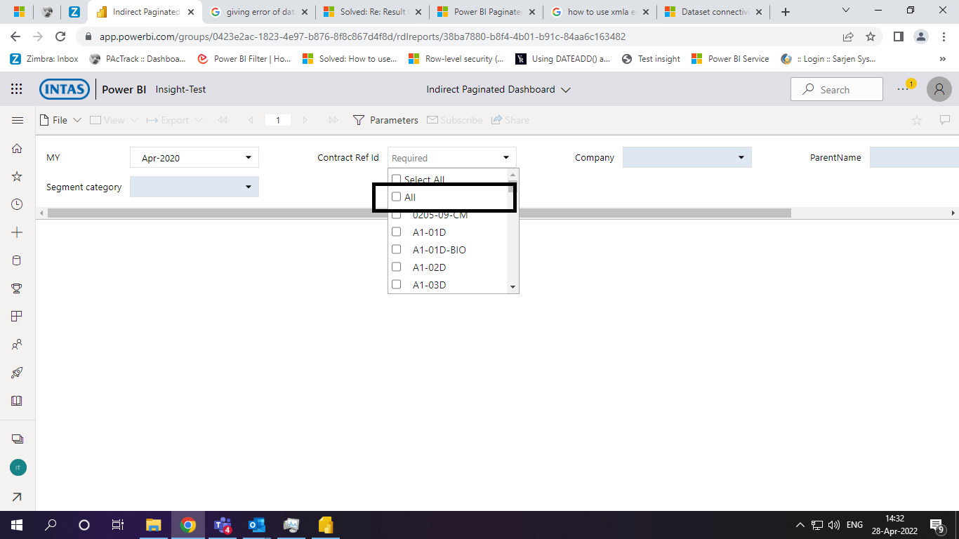 how to disable All Option in Paginated Report - Microsoft Fabric Community